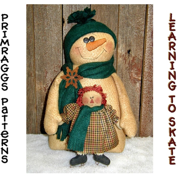 Primitive Snowman Pattern - Etsy