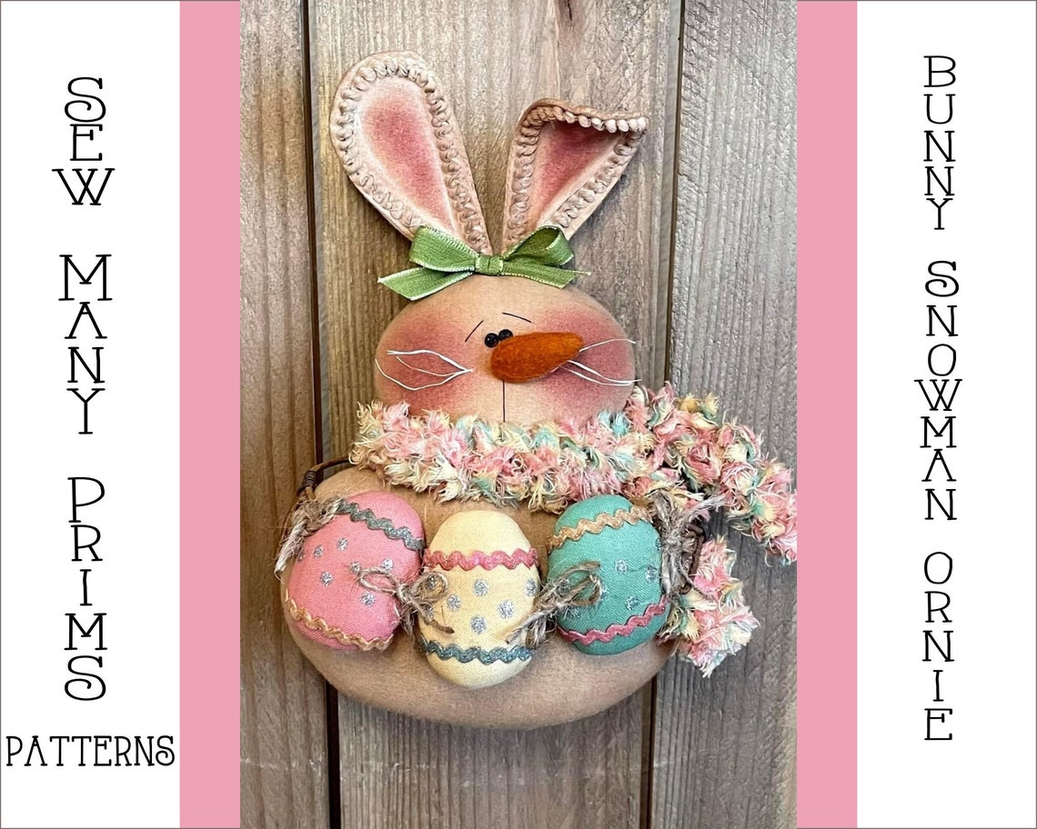 Bunny Snowman PATTERN Easter Eggs Spring Rabbit Snow - Etsy