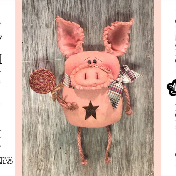 Primitive Pig - Etsy