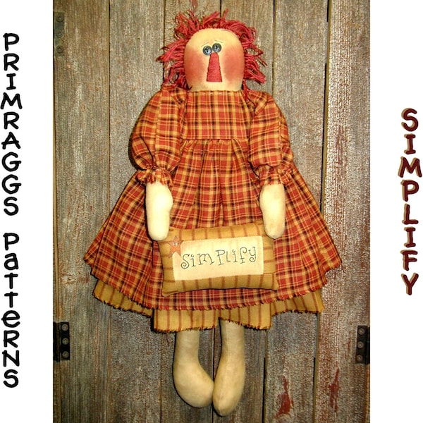Primitive Rag Doll - Etsy