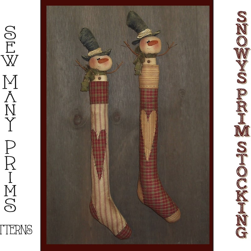 Primitive Fabric Stocking - Etsy