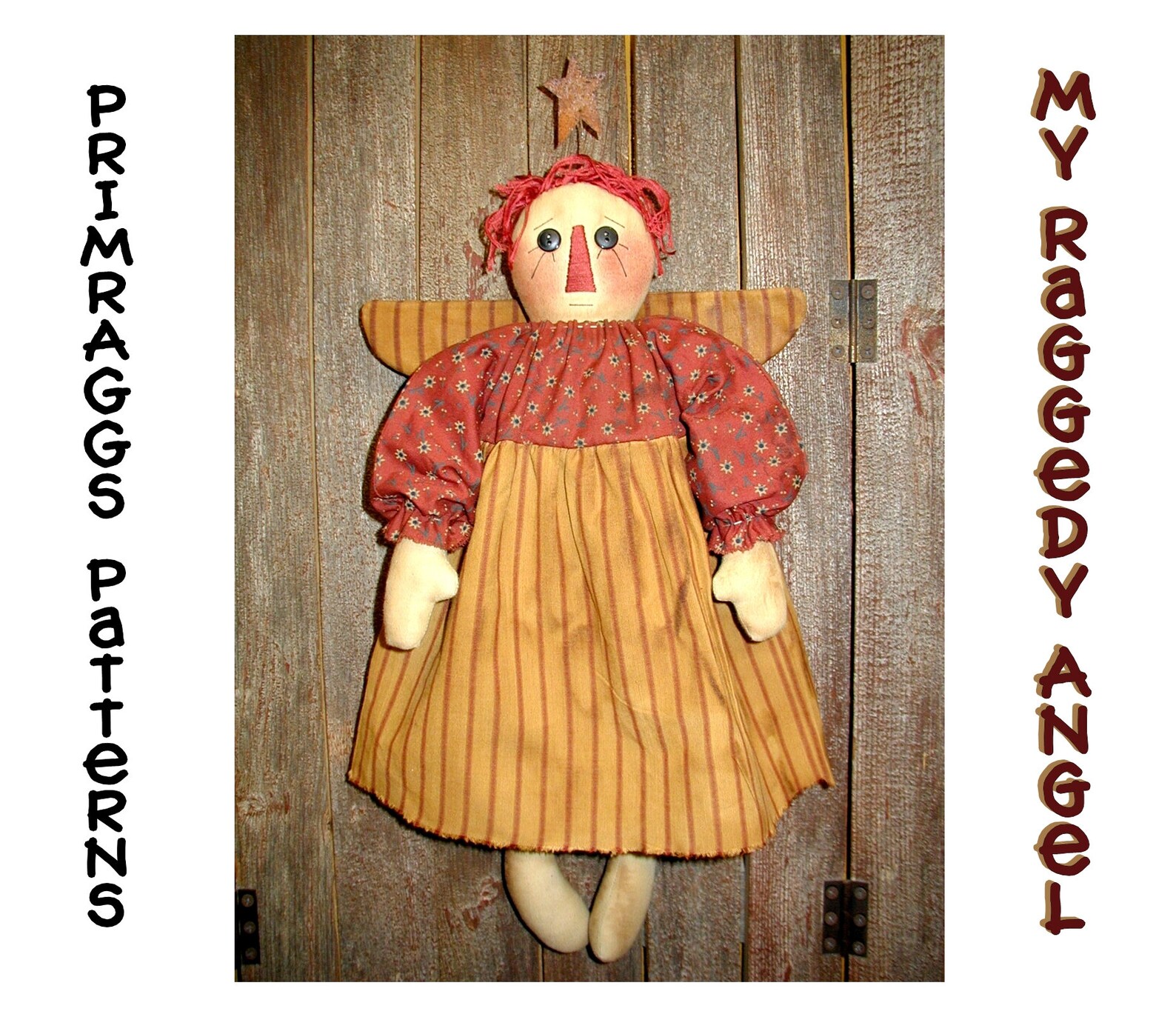 Primitive PATTERN Rag Doll My Raggedy Angel Primraggs | Etsy