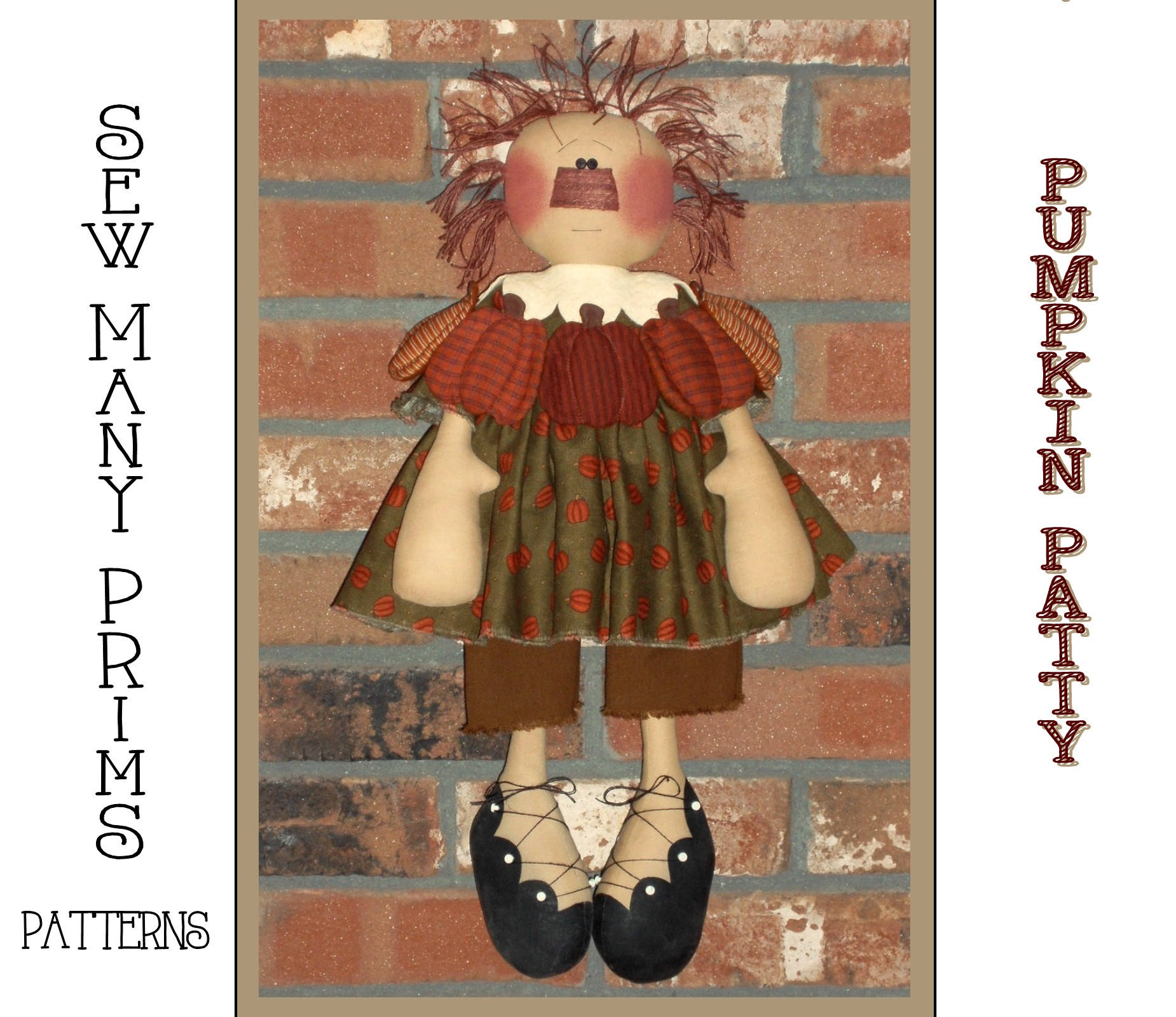 Primitive Rag Doll PATTERN - Raggedy Ann -autumn- Harvest - Pumpkin ...