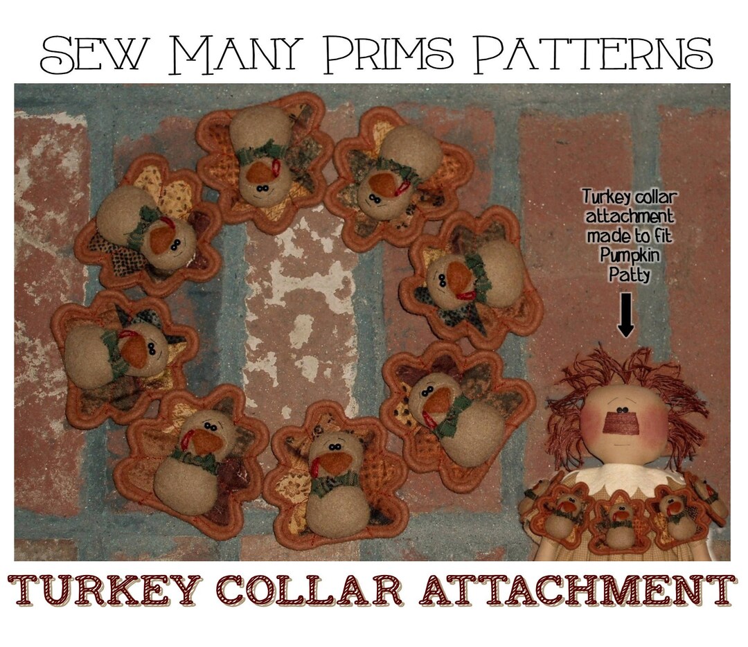 Prim Thanksgiving PATTERN - Turkey Collar Attachment - Seasonal ...