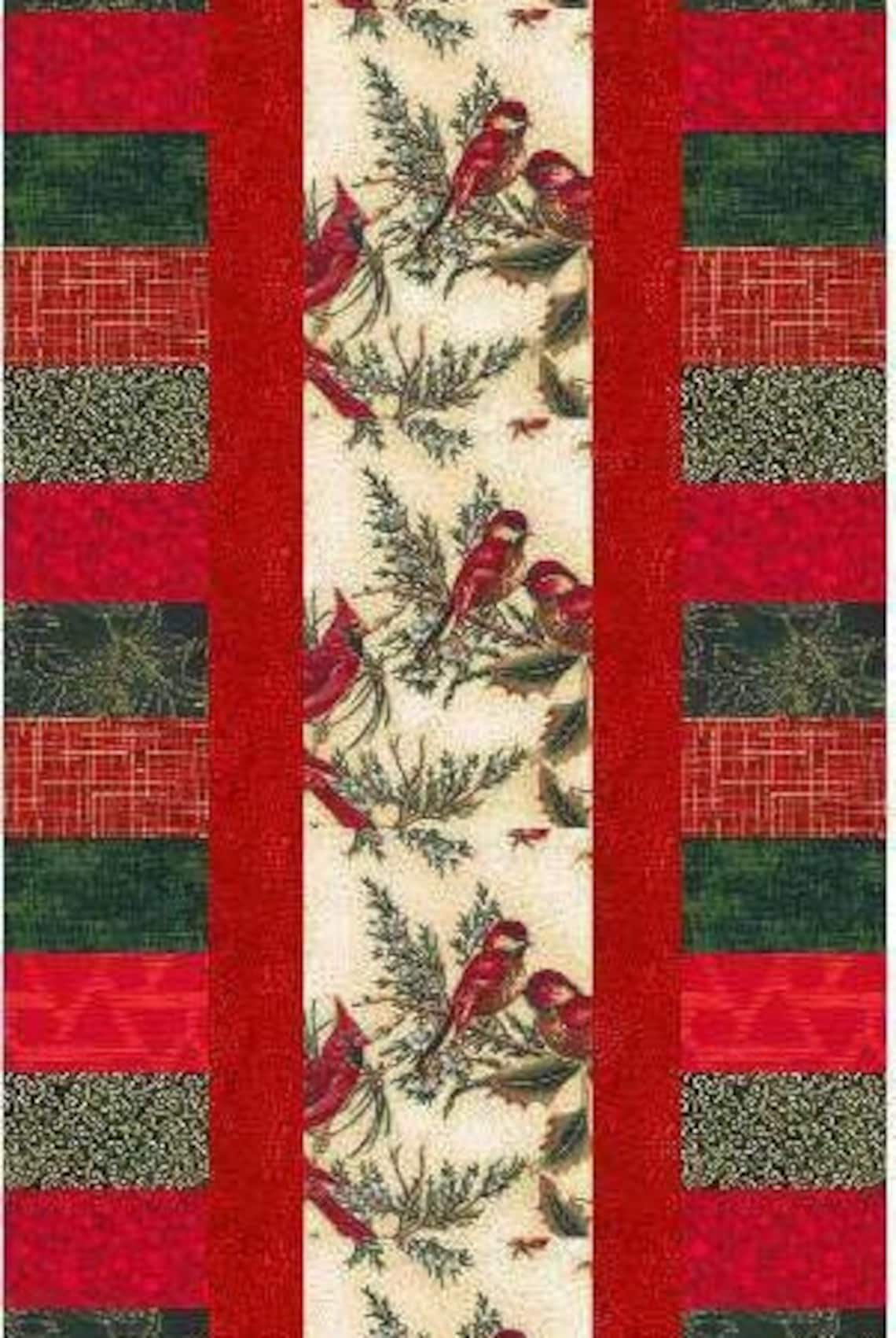 Pattern for Christmas Cardinals on the Fly Table Runner - Etsy
