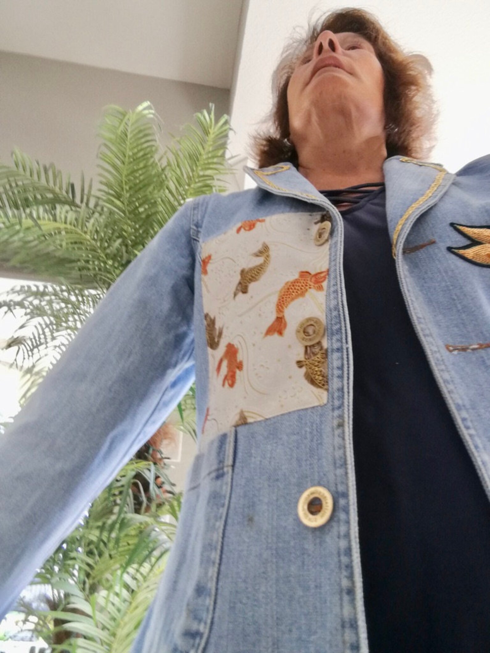 Koi Asian Fish Sequin Embellished Jean Jacket - Etsy