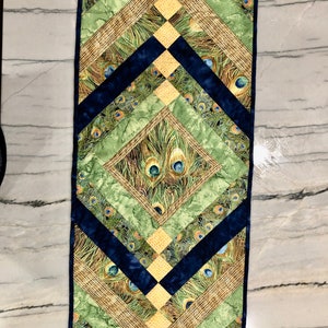 Peacock Table Runner - Etsy