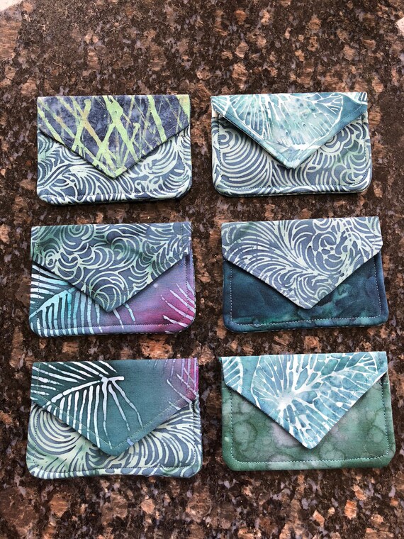 Business Card Holder envelope style with two slots for your | Etsy