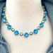 Electric Blue & AB • Genuine Austrian Crystal 8mm/12mm Necklace - Etsy