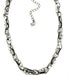 Antique Silver Twisted Rhinestone Chain Necklace Layered With an 8mm ...