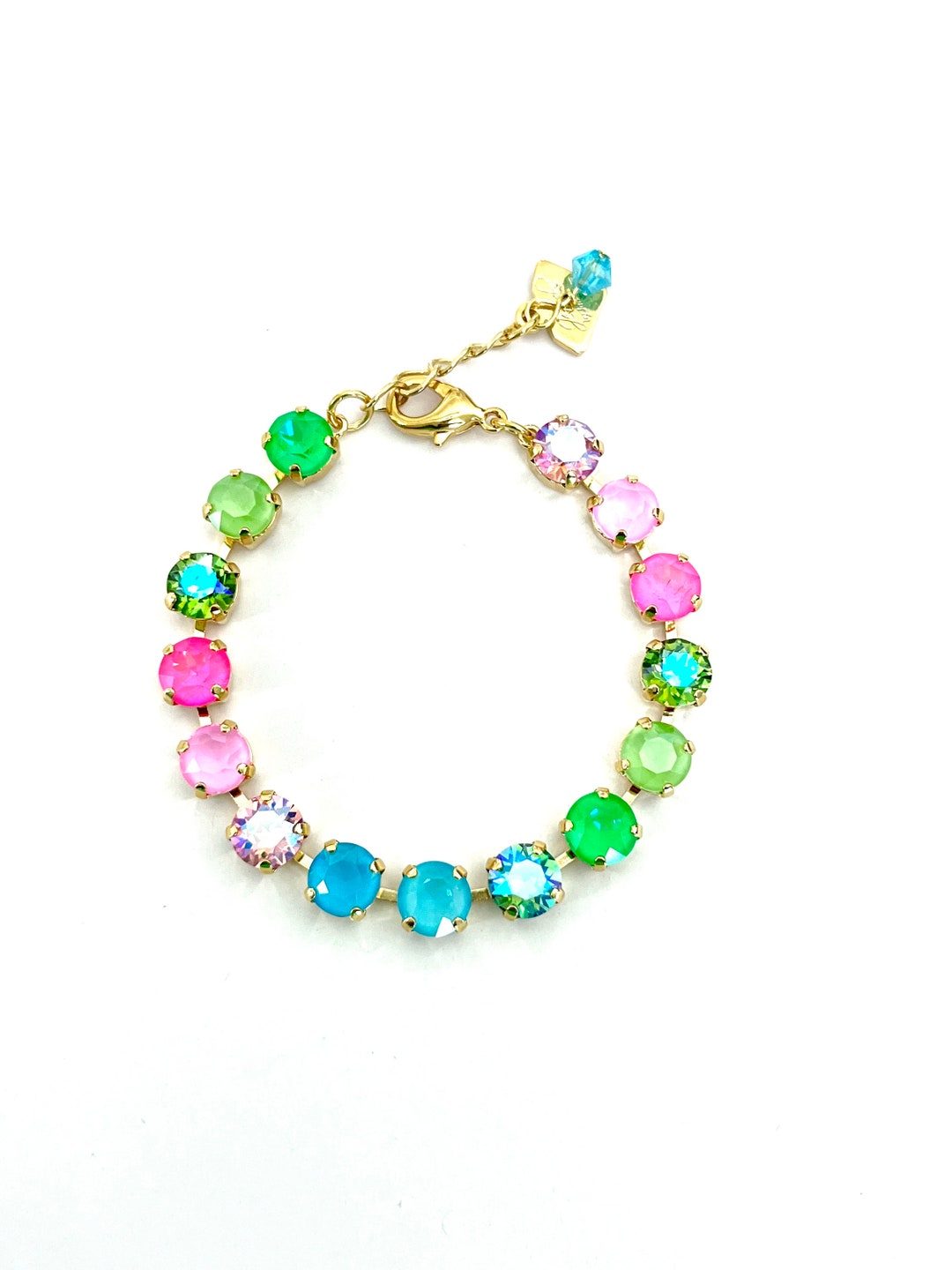 Hula Girl • 8mm Genuine Austrian Crystal Bracelet - Etsy