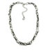 Antique Silver Twisted Rhinestone Chain Necklace Layered With an 8mm ...