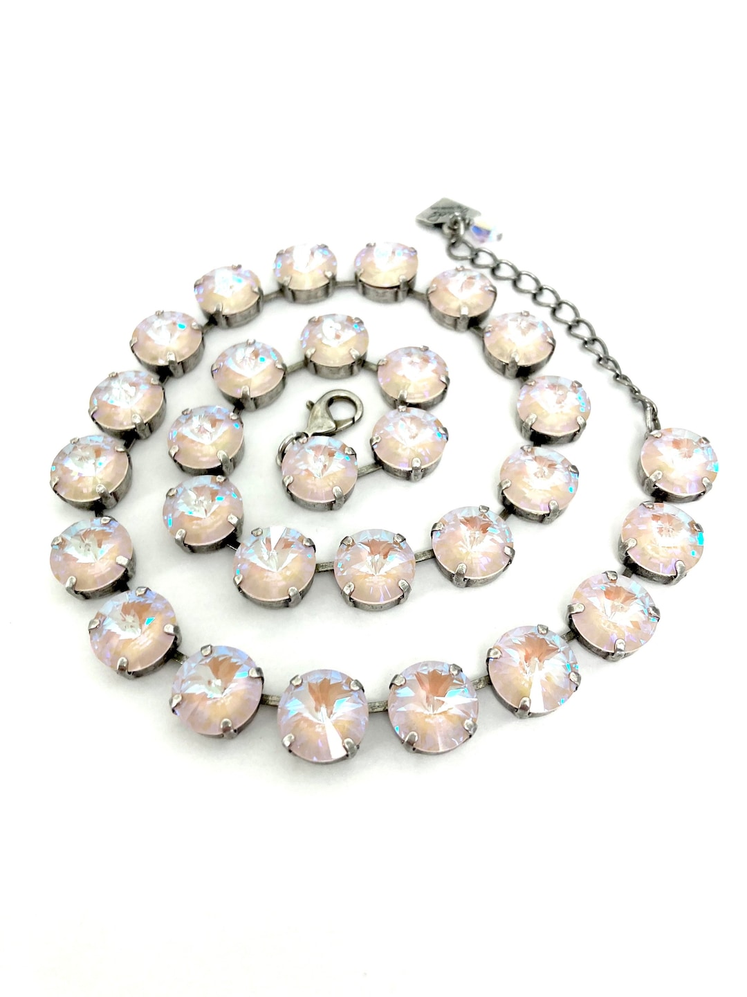 Ivory Cream Delite • 12mm Genuine Austrian Crystal Necklace - Etsy