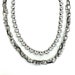 Antique Silver Twisted Rhinestone Chain Necklace Layered With an 8mm ...