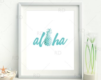 Aloha Printable Art | Etsy