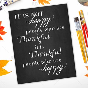 It is Not Happy People Who Are Thankful It is Thankful People Who Are ...
