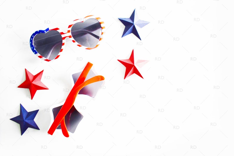 Styled Desk Mockup 4th of July Themed / Styled Stock - Etsy