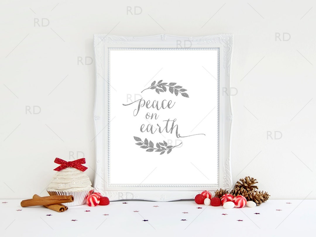 Peace on Earth - PRINTABLE Wall Art / Christmas Wall Art / Christmas ...