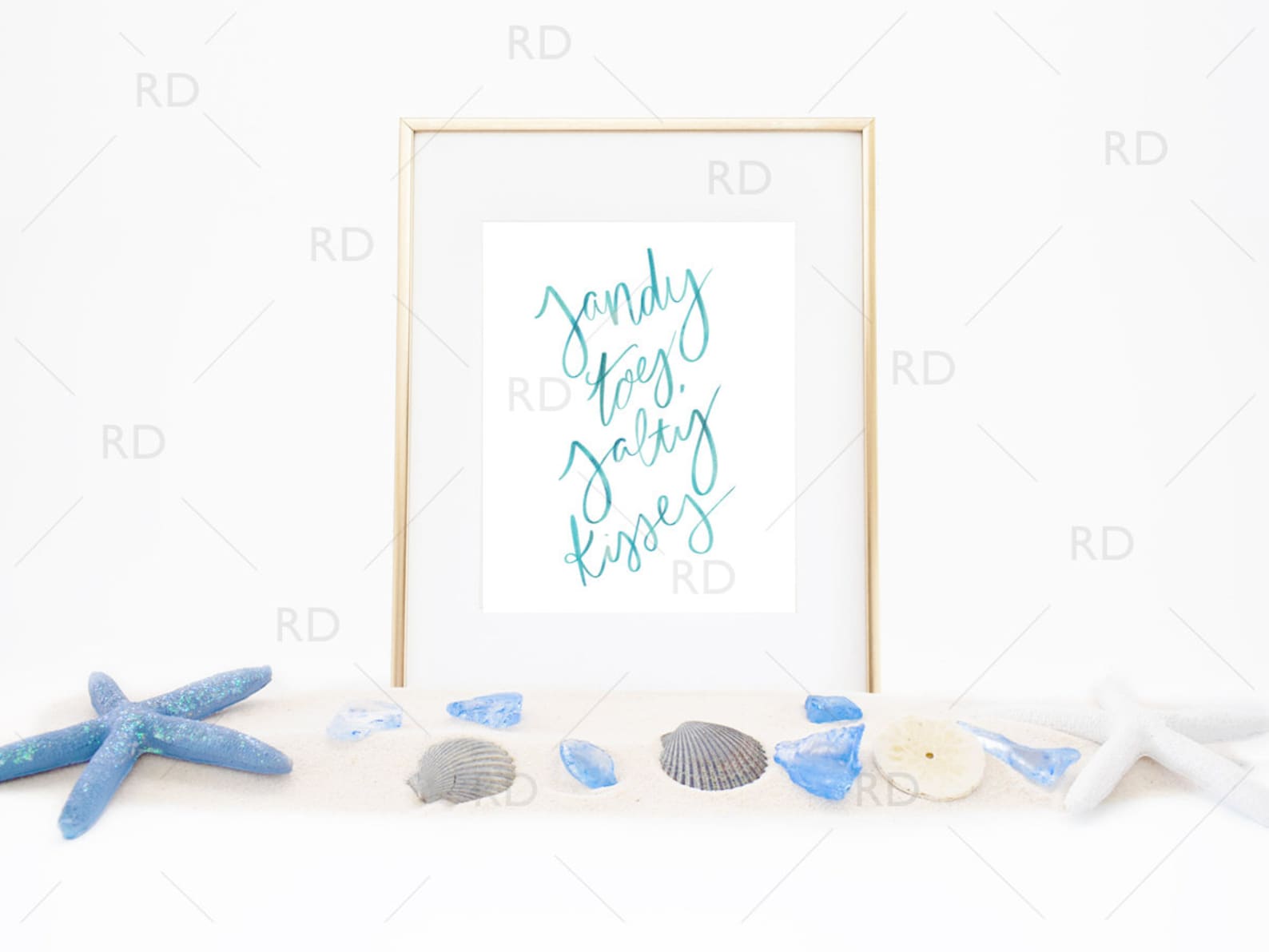 Sandy Toes and Salty Kisses - PRINTABLE Wall Art / Nautical Wall Print ...