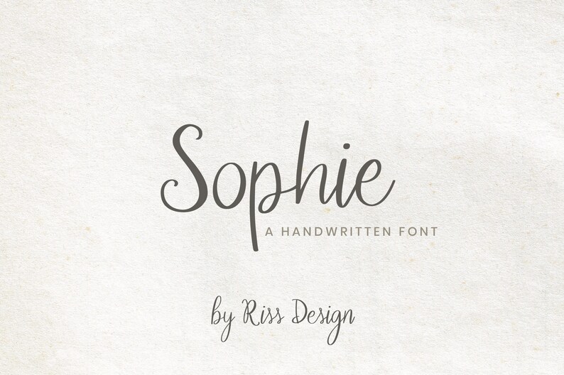 Handlettered Script Font - RD Sophie by Riss Design / Fun Fonts ...