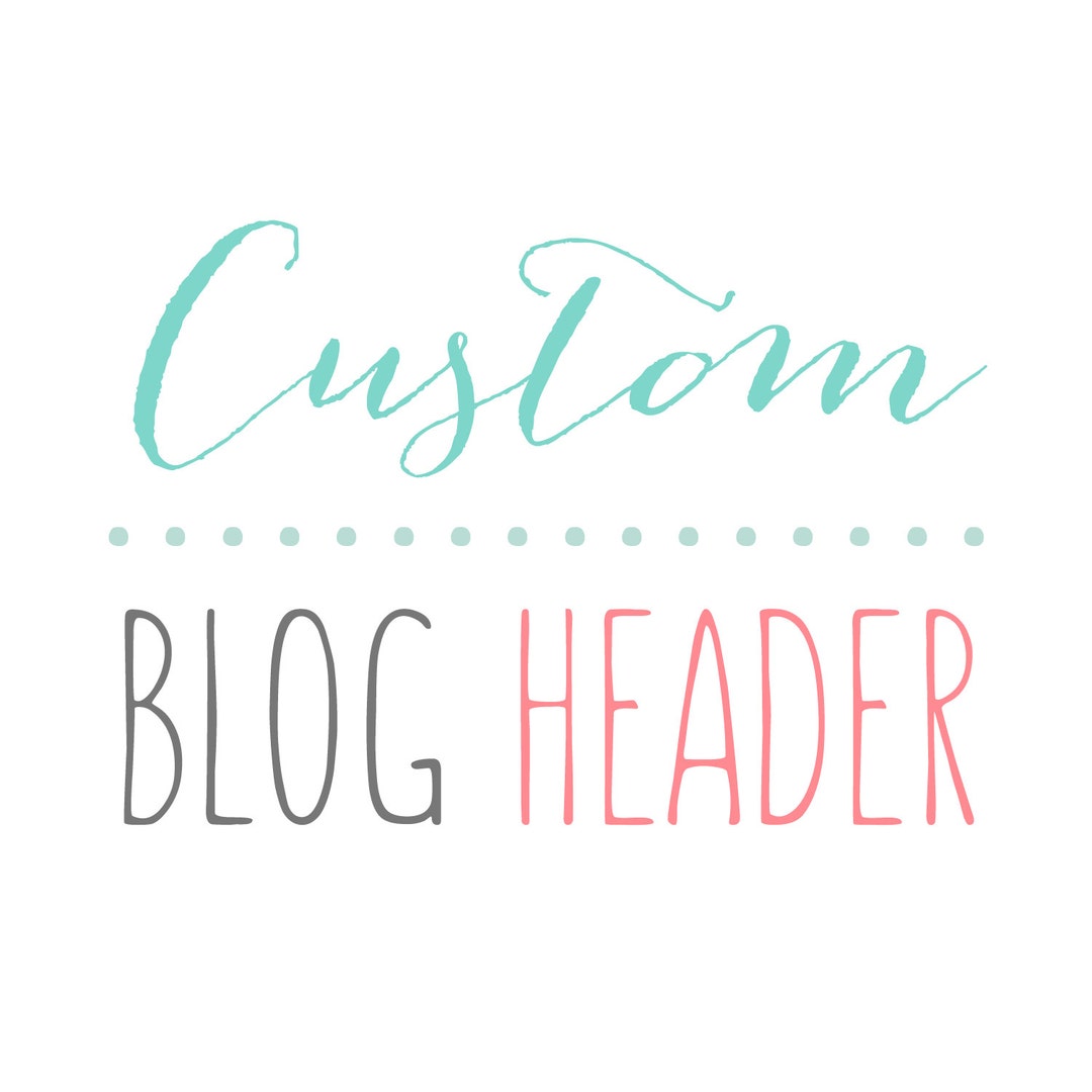 Custom Blog Header / Logo Design for Blogs and Websites / Wordpress ...
