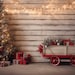 Christmas Wagon and Tree Digital Backdrop / Christmas Photo / Christmas ...