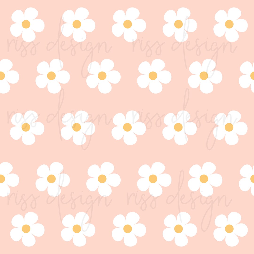 Seamless Boho Flower Pattern / Seamless Patterns / Boho Daisy Flower ...