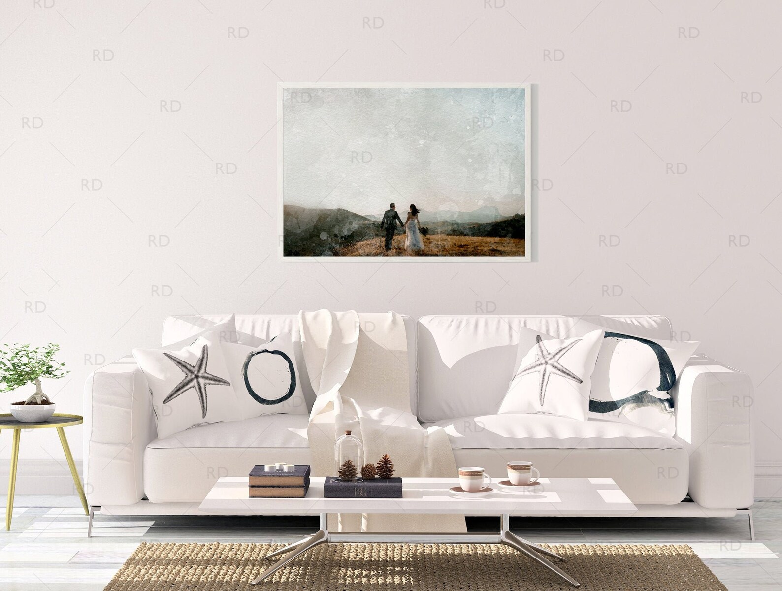 Custom Couple or Family Watercolor Art PRINTABLE Wall Art / - Etsy