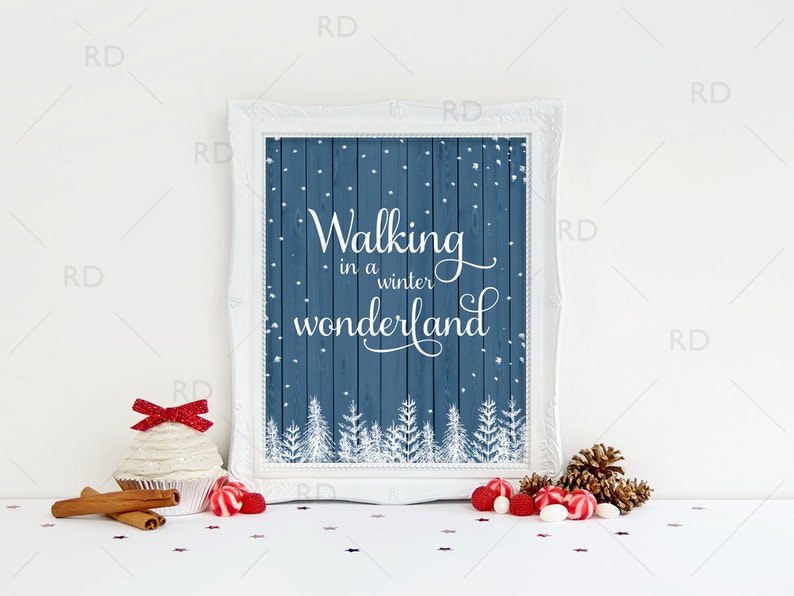 Walking in a Winter Wonderland PRINTABLE Wall Art / Winter - Etsy