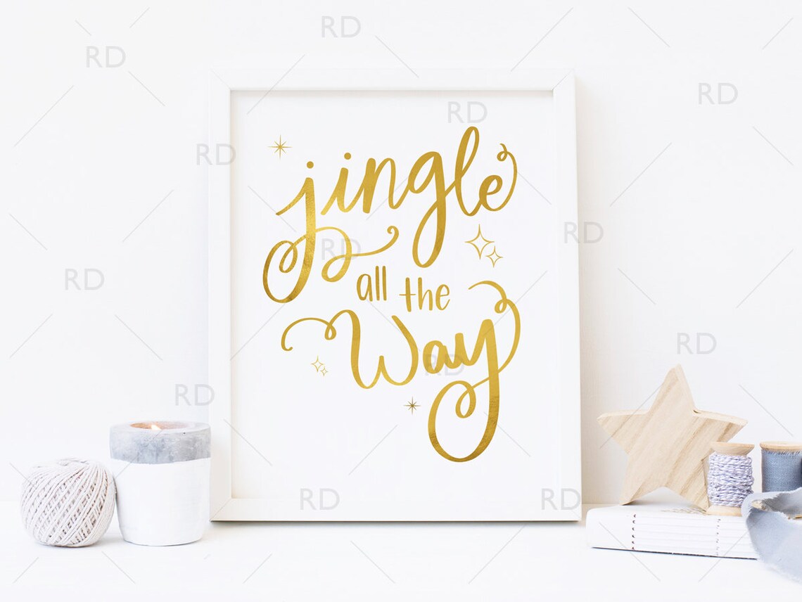 Jingle All the Way PRINTABLE Holiday Art / Christmas / - Etsy