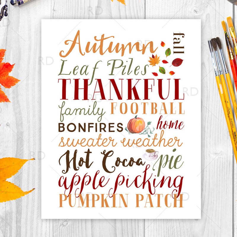 Fall Subway Art - Etsy