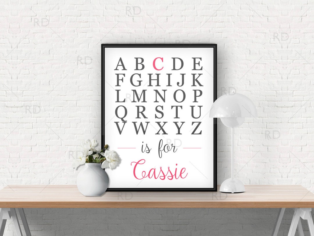Customized Alphabet Name Art - Personalized Baby Name Digital Art ...