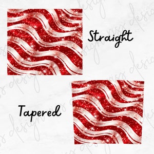 Wavy Candy Cane Stripes Tumbler Wrap / 20 Oz Skinny Tumbler Wrap ...