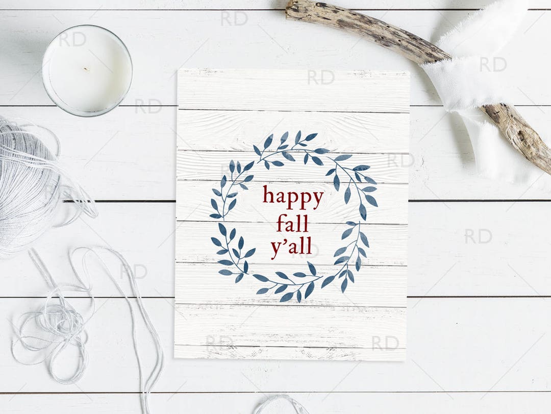 Happy Fall Y'all - PRINTABLE Wall Art / Happy Fall Yall Printable ...