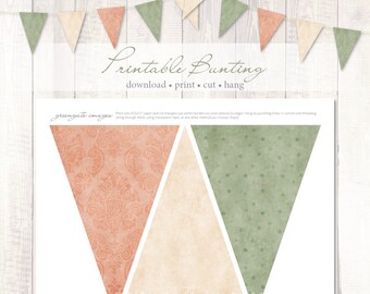 Printable bunting | Etsy