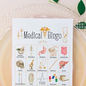 Anatomy Bingo Cards - Etsy