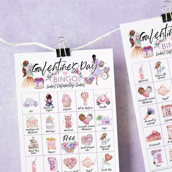 Pink Bingo Cards - Etsy