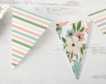 Easter Bunting PRINTABLE Banner Flags Instant Digital - Etsy