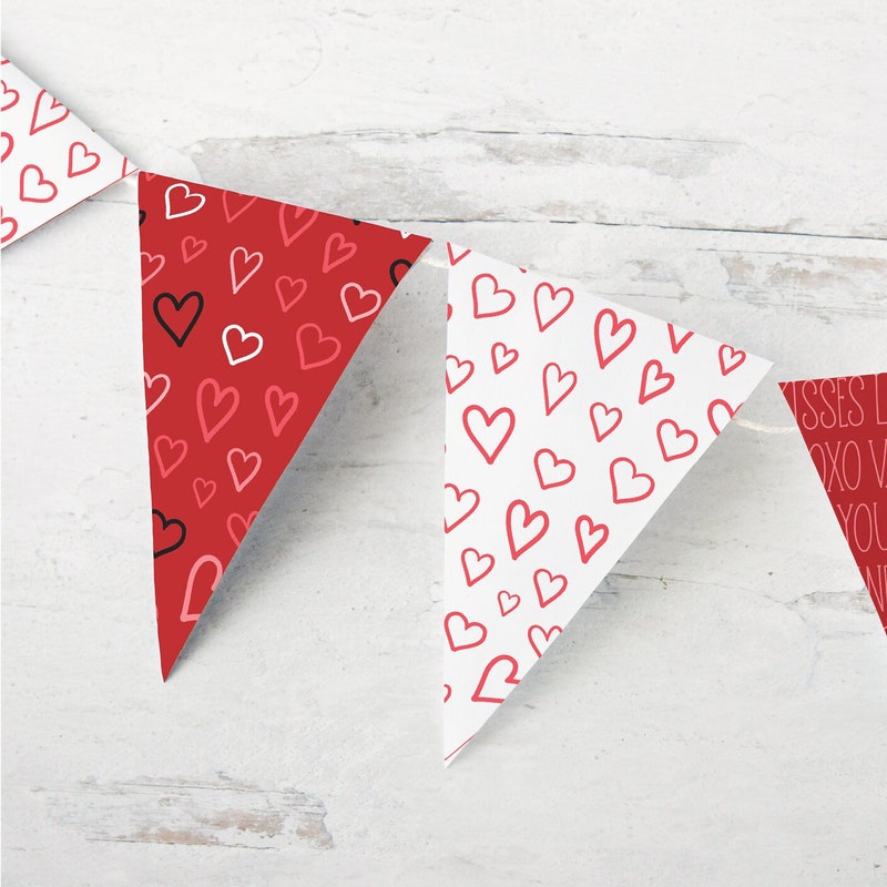 Valentine Bunting - Etsy