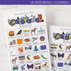 Colorado Bingo Cards - 50 PRINTABLE Unique Cards to Download Instantly ...