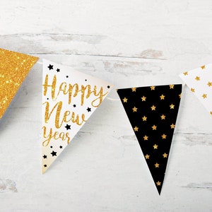 Happy New Year Bunting - Party Printable, Digital Banner, Garland ...