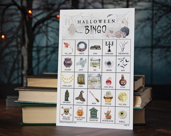 Printable Halloween Bingo Cards Set of 100 | Digital Download Bingo ...