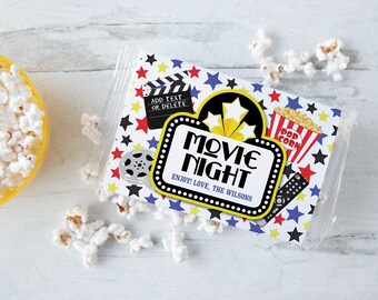 Popcorn Wrapper Baby Shower BOY Microwave Popcorn Sleeve Favor Thank ...