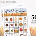 Fall Bingo Cards: Printable bingo 50 cards fall party idea | Etsy