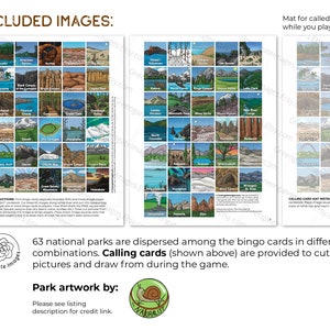 National Parks Bingo - 50 Cards, PRINTABLE, Senior Citizen Activities ...