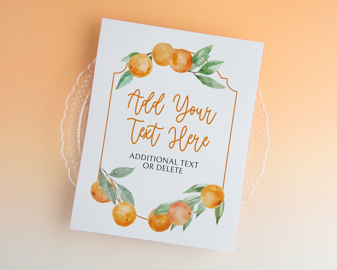 Oranges Sign Template 8.5x11 and 5x7. Editable - Etsy