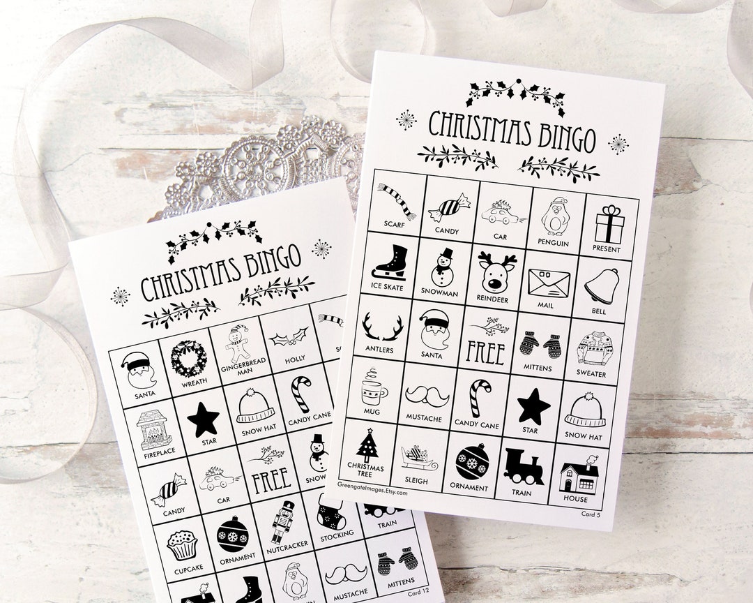 Black And White Christmas Bingo