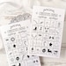 Christmas Bingo Cards: Printable Bingo Cards, Black and White, 50 Cards ...
