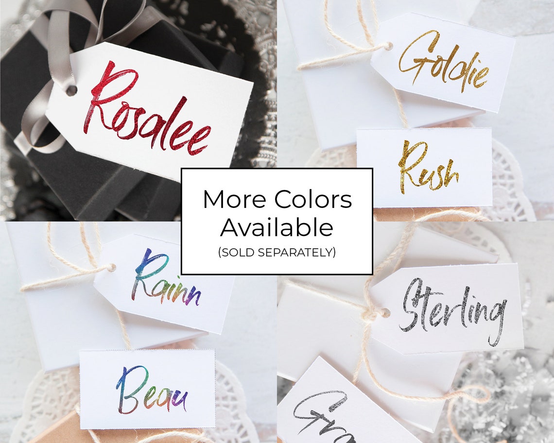 Gold Name Gift Tags - Corjl Editable, Favor Tags, Printable Hang Tags ...