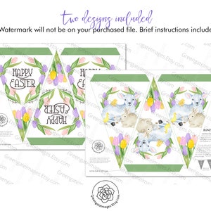 Easter Bunting - PRINTABLE Banner Flags, Instant Digital Download ...